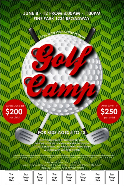 Golf Camp Logo Poster Template | Eventgroove