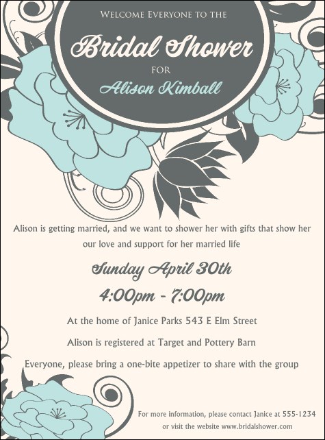 Blue Flower Flyer Template | Eventgroove