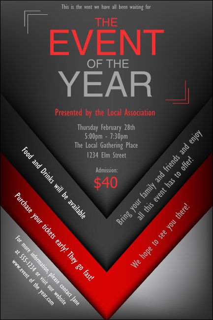 Red and Silver Poster Template | Eventgroove