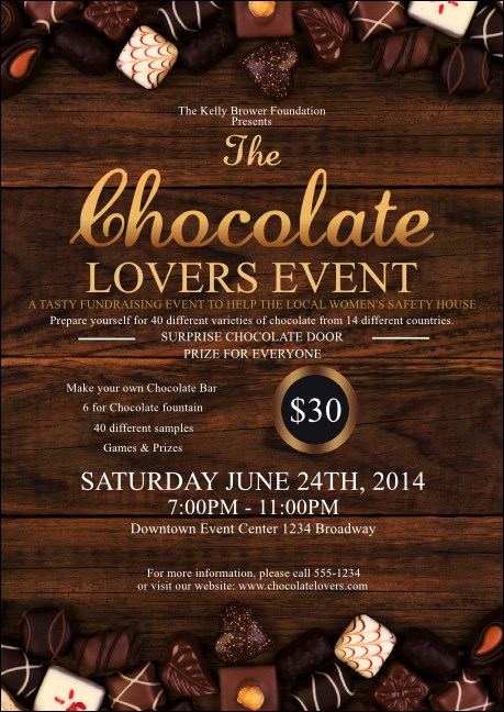 Chocolate Postcard Template | Eventgroove