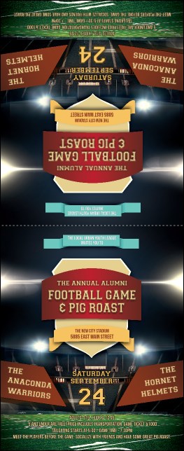 Football Lights Table Tent Template | Eventgroove