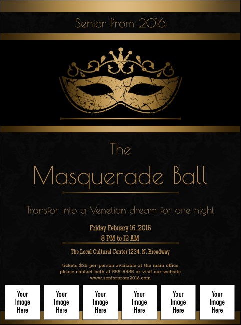 Masquerade Ball Poster Template