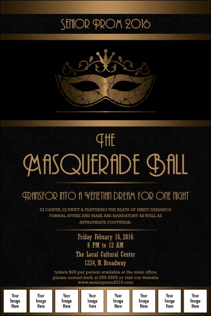 Masquerade Ball Poster Template