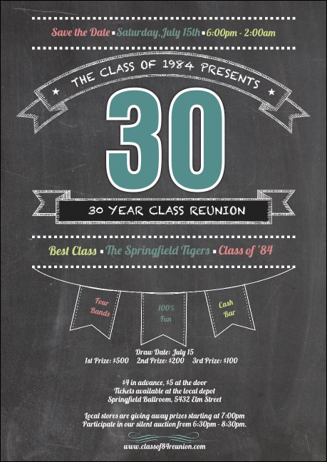 30 Year Class Reunion Invitations