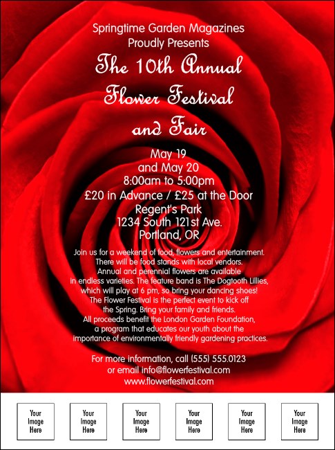 Red Rose Flyer Template | Eventgroove