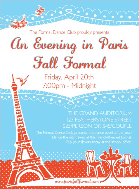 Whimsical Paris Invitation Template | Eventgroove