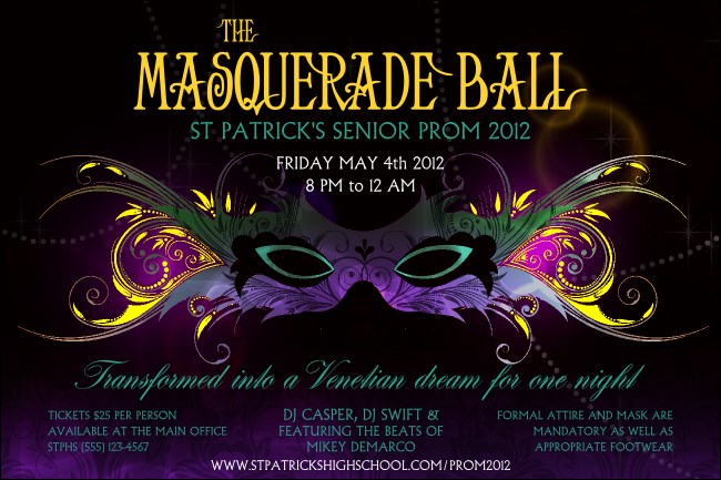 Masquerade Ball Poster Template