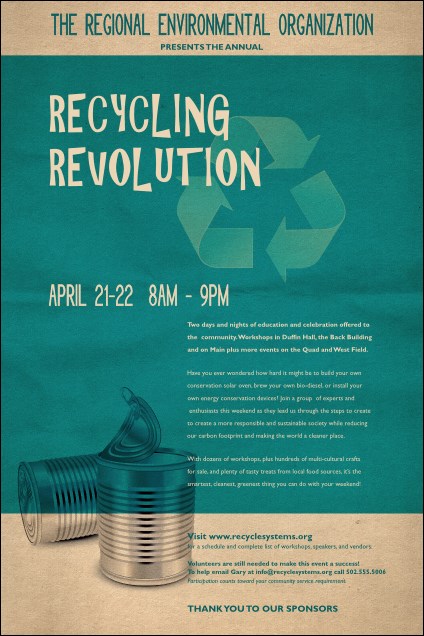 Recycling Event Poster Template | Eventgroove