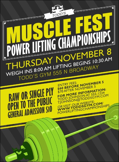 Power Lifting Invitation Template | Eventgroove