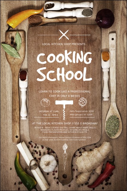 Cooking School Poster Template | Eventgroove
