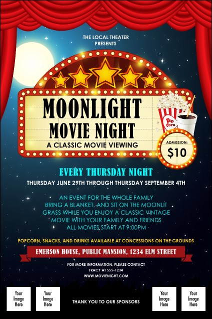 Movie Night Poster Template | Eventgroove