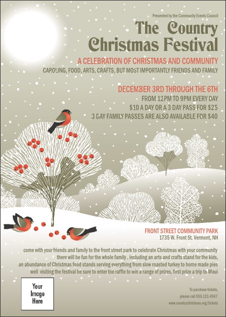 Winter Bird Club Flyer Template | Eventgroove