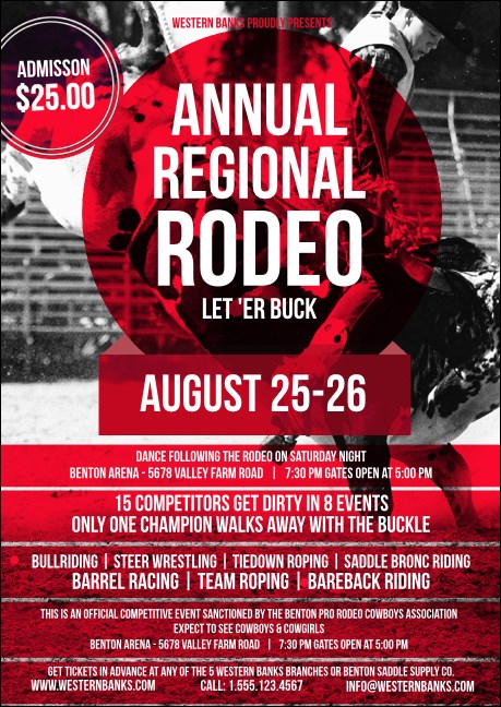 Modern Rodeo Club Flyer Template | Eventgroove